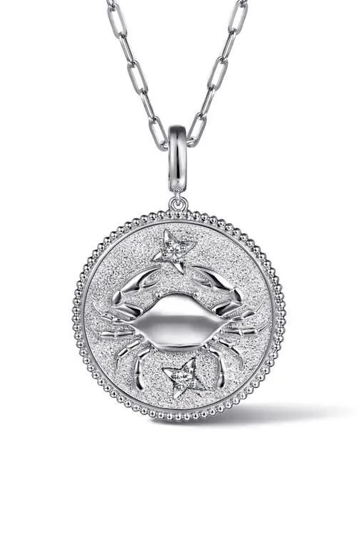 Gabriel & Co. Zodiac Medallion With White Sapphires