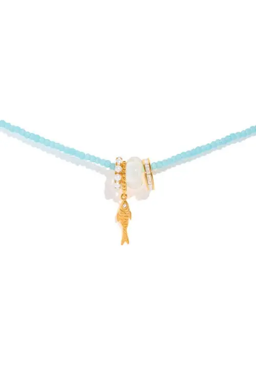 GIRLS CREW Fish Beaded Pendant Necklace