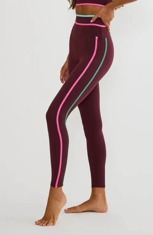 Beach Riot Solara High Waist Colorblock Leggings - Raspberry Bloom Colorblock