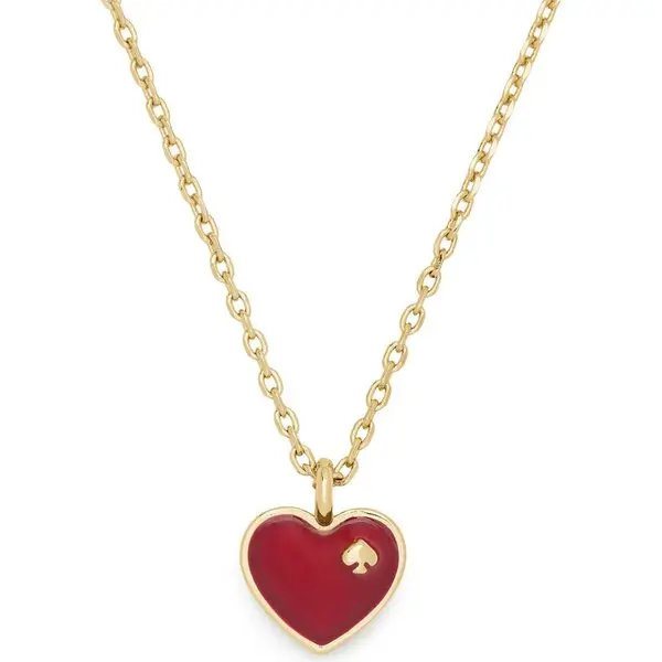 Kate Spade New York Heart Pendant Necklace - Red