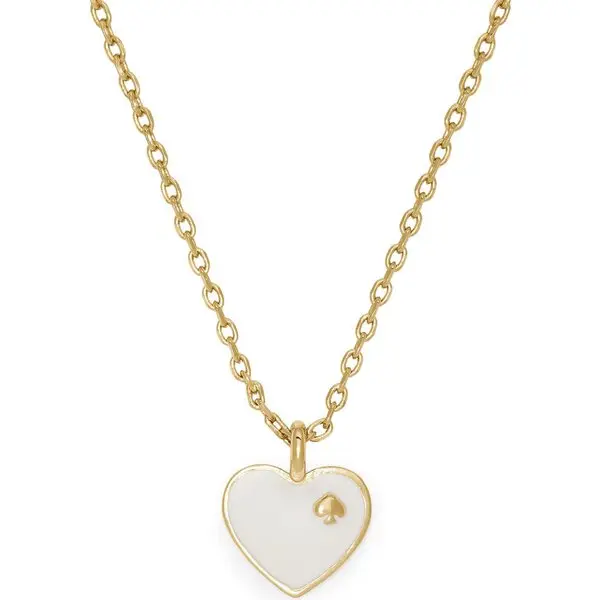 Kate Spade New York Heart Pendant Necklace - White