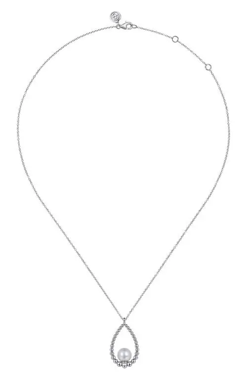 GABRIEL & CO. Pearl Teardrop Pendant Necklace