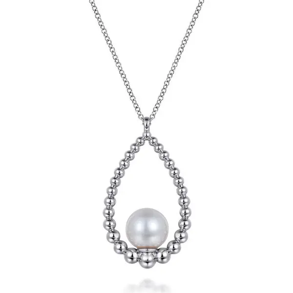 Gabriel & Co. Pearl Teardrop Pendant Necklace - Sterling Silver