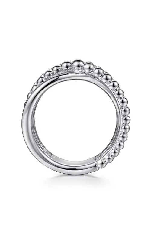 GABRIEL & CO. White Sapphire Crisscross Ring