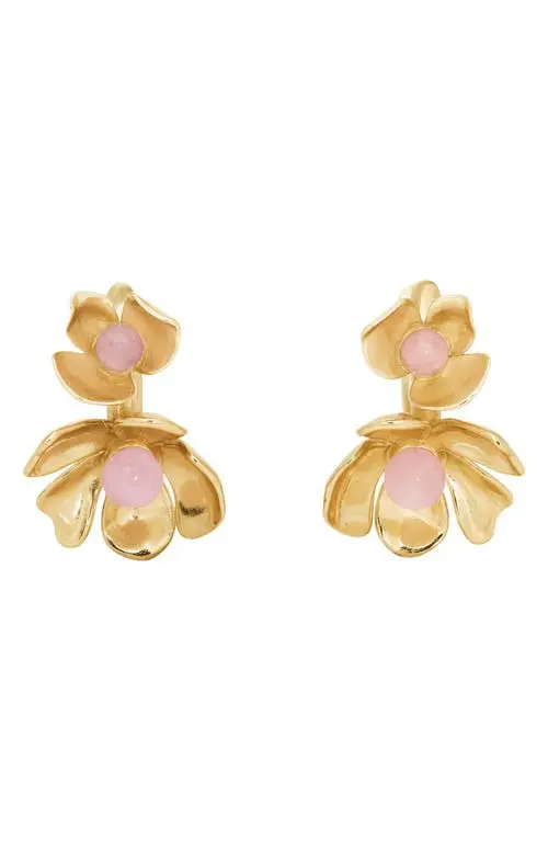 Kate Spade New York Floral Huggie Hoop Earrings - Blush