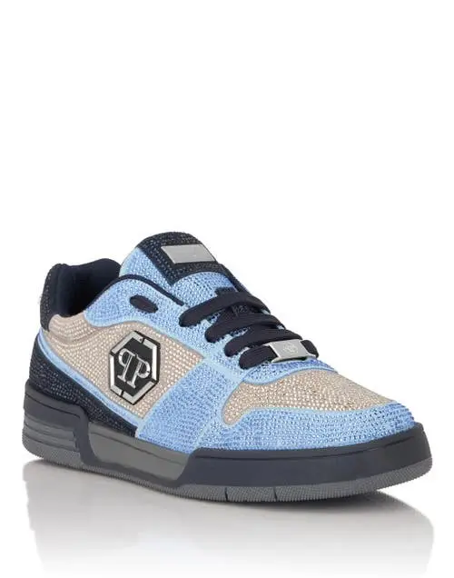 Philipp Plein P-force 78 Strass Embellished Low-top Sneakers - Darkblue/lightblue