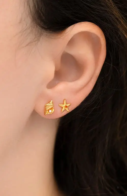 GIRLS CREW Shell Animal Stud Earring Set