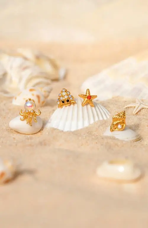 GIRLS CREW Shell Animal Stud Earring Set