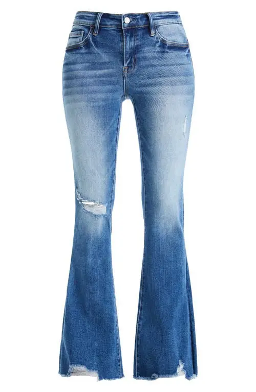 BAYEAS Fray Hem Flare Jeans