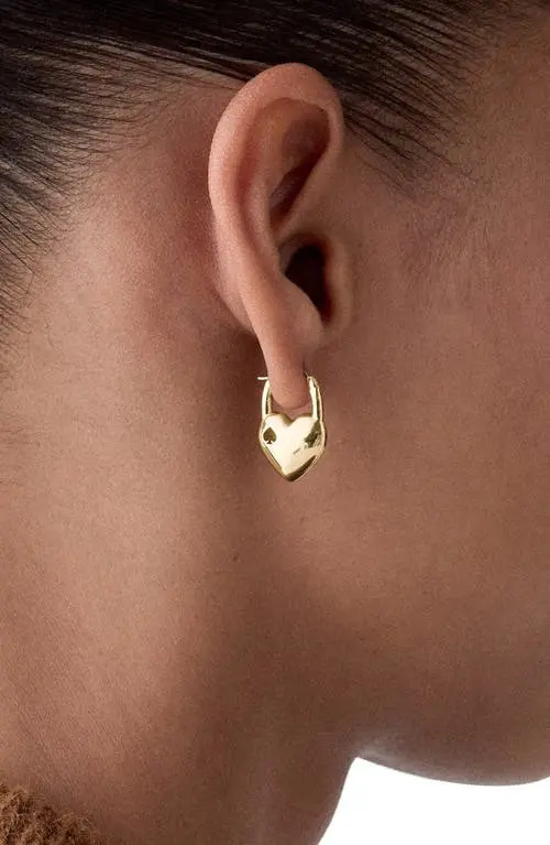 Kate Spade New York Heart Spade Huggie Hoop Earrings