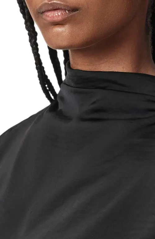 ALLSAINTS Leslie Cowl Neck Long Sleeve Top - Black