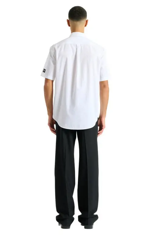 Balmain Paris Shirt In Cotton Poplin - White