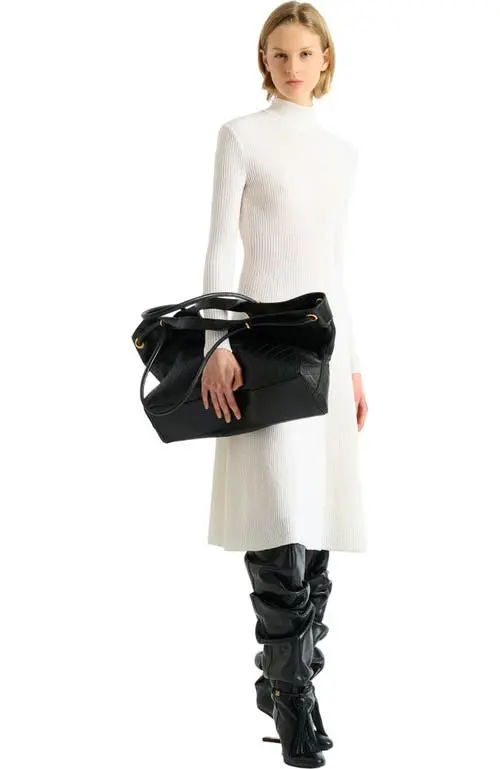 Balmain Long Ribbed Knit Dress