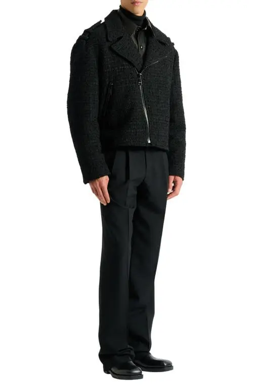 Balmain Tweed Biker Jacket