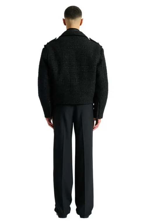 Balmain Tweed Biker Jacket