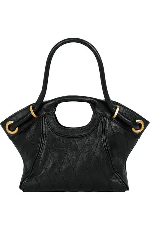 Balmain Small Quilted Lambskin Leather Tote