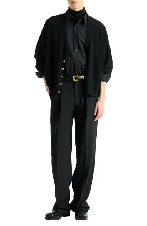 Balmain Eco-cashmere Cardigan With Lion Medallion Buttons