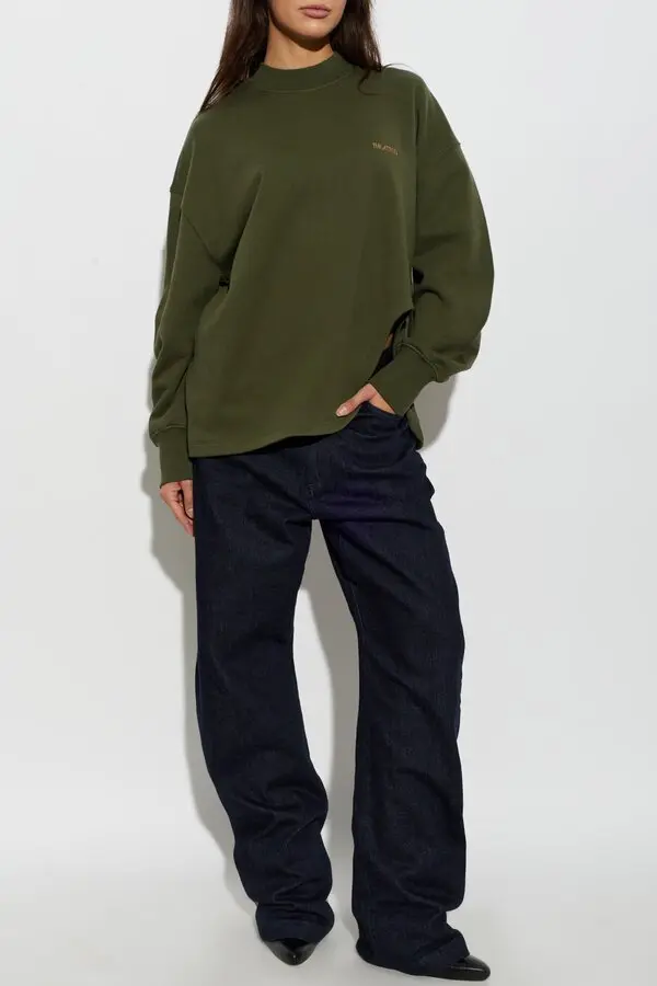 Attico Oversize T-shirt With Asymmetric Slit