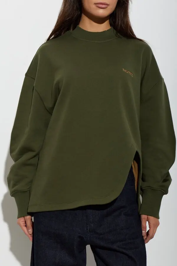 Attico Oversize T-shirt With Asymmetric Slit