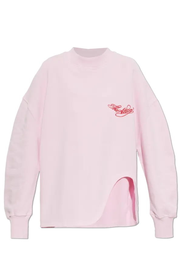 Attico Oversize T-shirt With Asymmetrical Slit - Pink