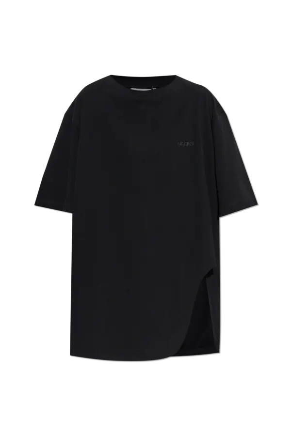 Attico Oversize’ T-shirt With A Slit - Black