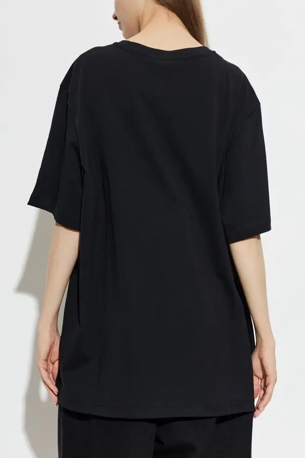 Attico Oversize’ T-shirt With A Slit - Black