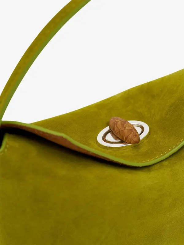 Christopher Esber Turnlock Suede Mini Bag - Yellow