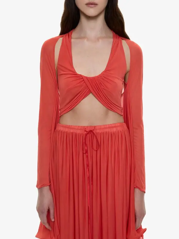 Christopher Esber Daya Cutaway Drawstring Maxi Dress - Red