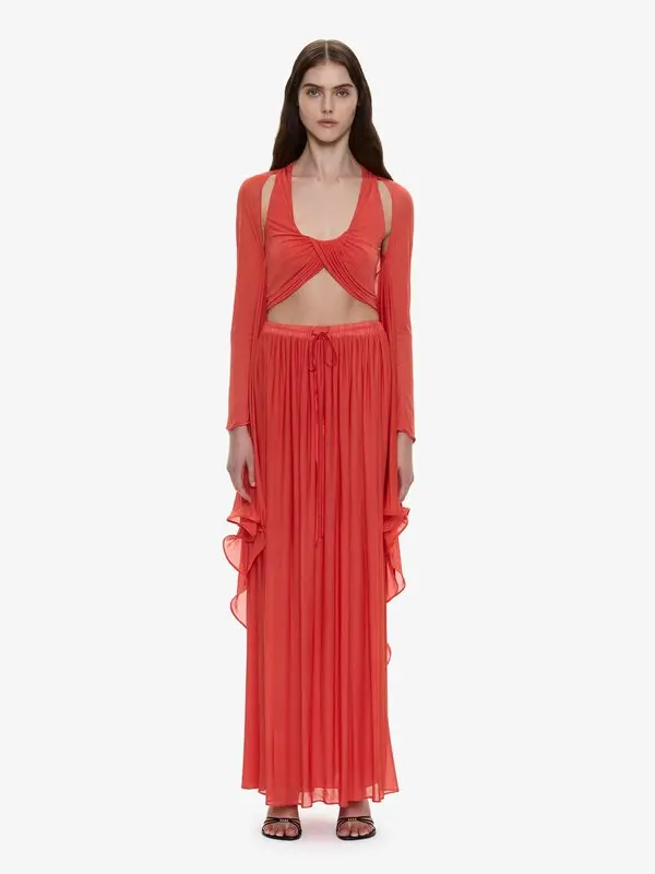 Christopher Esber Daya Cutaway Drawstring Maxi Dress - Red