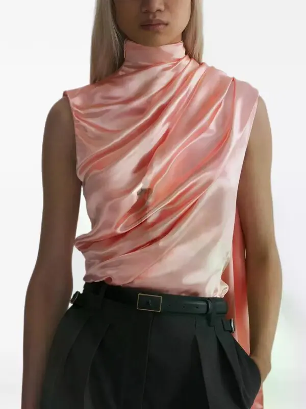 MUGLER Scarf Sleeveless Top