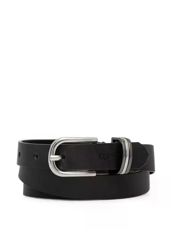 Karl Lagerfeld Logo-debossed Buckle Belt - Black