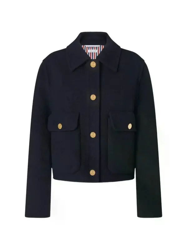 Thom Browne Bell-sleeve Wool Jacket - Blue
