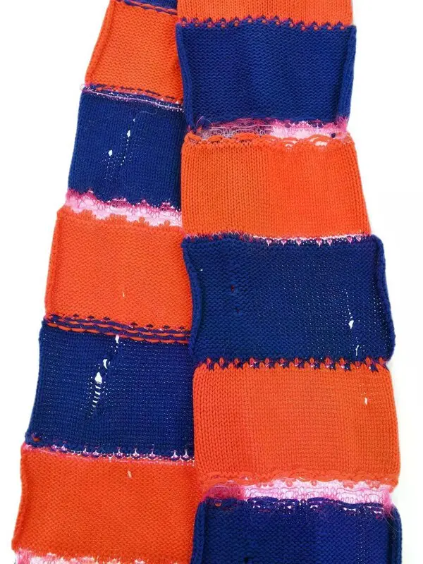 Dsquared2 Striped Distressed-effect Scarf