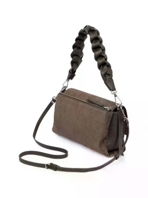 COCCINELLE Small Braided Handle Shoulder Bag - Brown