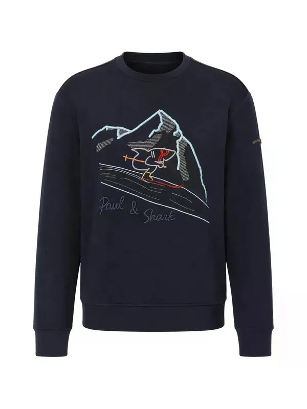 Paul & Shark Embroidered-details Sweater - Blue