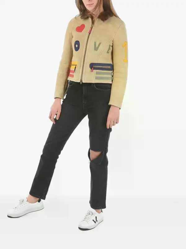 History Repeats Embroidered Shearling Jacket