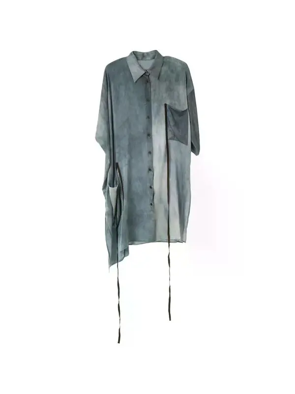 UMA WANG Thetis Asymmetric Shirt - Blue