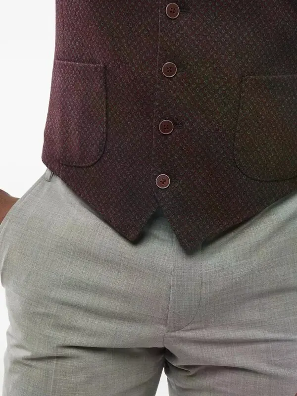 Corneliani V-neck Wool Waistcoat