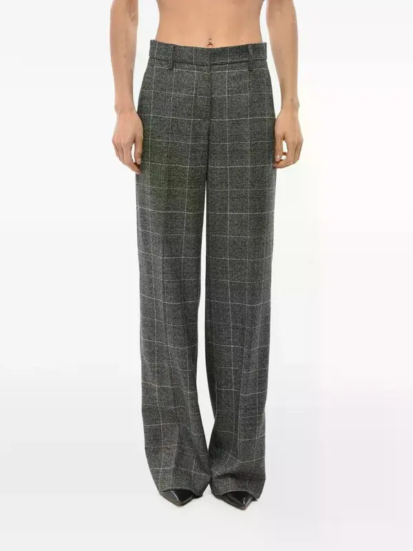 True Royal Belt-loop Checked Trousers - Grey