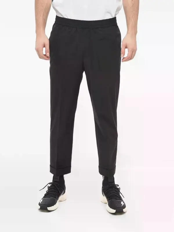 Neil Barrett Elastic-waistband Pocket Trousers - Black