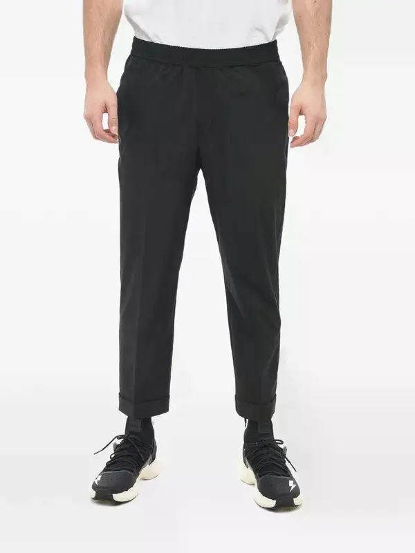 Neil Barrett Slim Fit Elasticated Waistband Trousers - Black