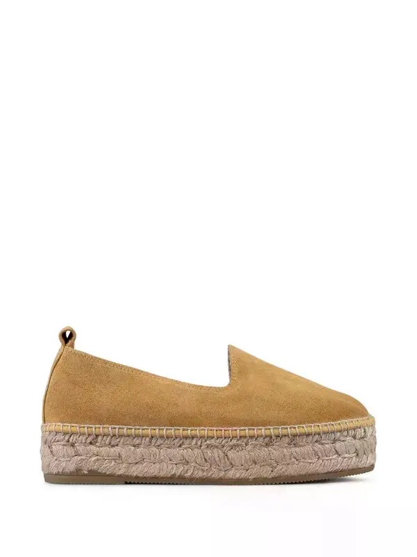 ESPADRILLES Platform Slip-on Suede Finish - Yellow