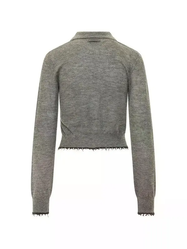 Pinko Madrid Raw-edge Collared Cardigan