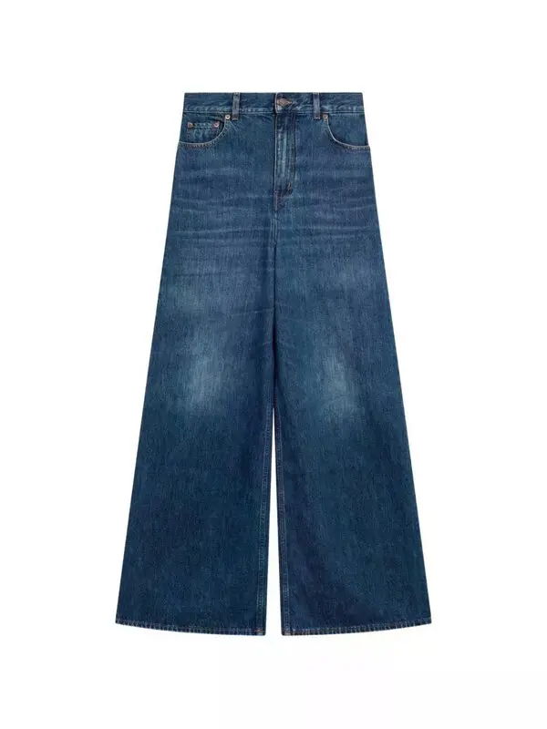 Chloé Logo-patch Wide-leg Jeans