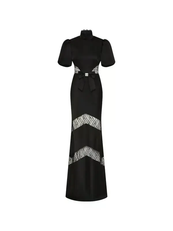Rebecca Vallance Noire Short Sleeve Gown - Black
