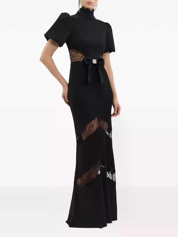 Rebecca Vallance Noire Short Sleeve Gown