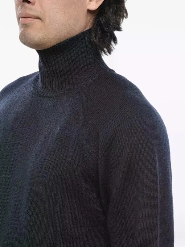 PAOLO PECORA Turtleneck Sweater With Ribbed Trim