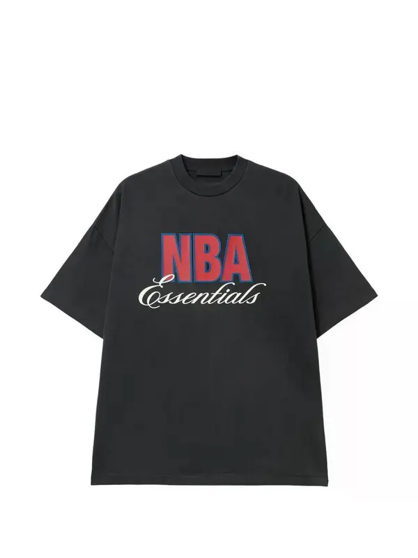 Fear Of God Logo-print Drop-shoulder T-shirt - Black