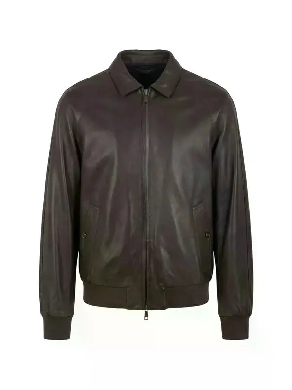 KIRED Pisa Zip-up Leather Jacket - Brown