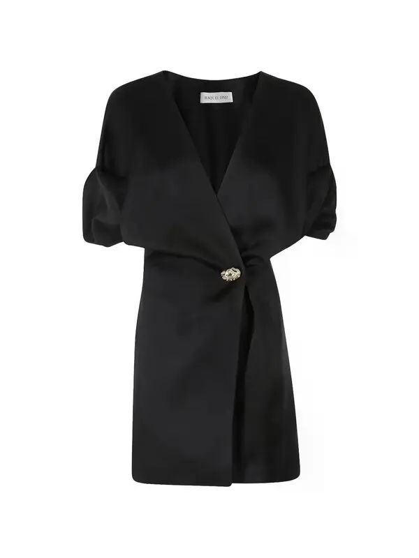 Raquel Diniz Anastasia Draped Mini Dress - Black